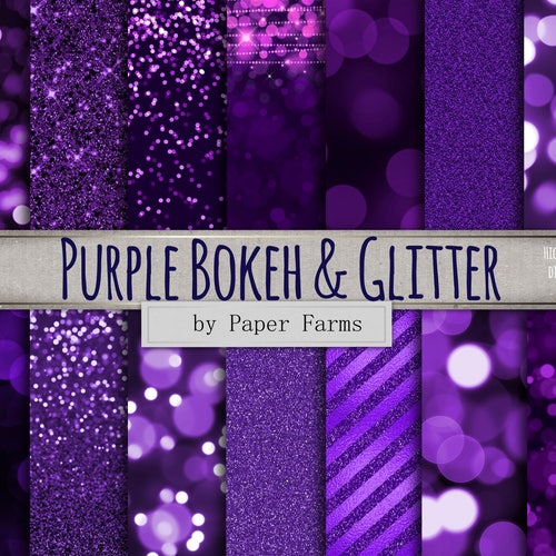Purple Bokeh Digital Paper Backgrounds Scrapbook Paper - Etsy