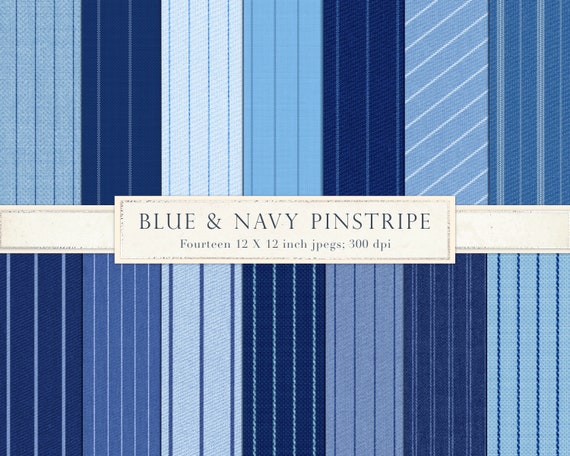 Blue Pinstripe Digital Paper Blue Pinstripe Scrapbook Paper - Etsy