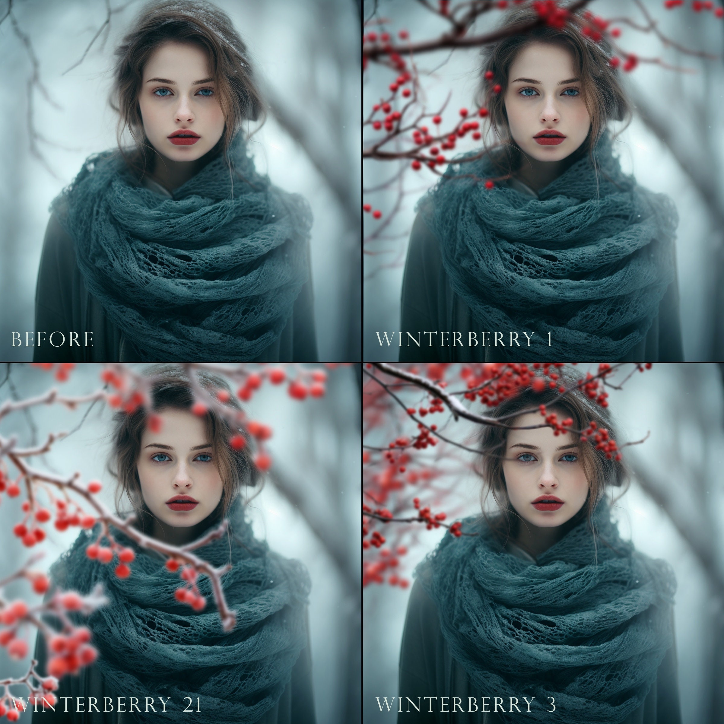 Winter Overlays, Christmas Overlays, Winterberry Overlay, Winter ...