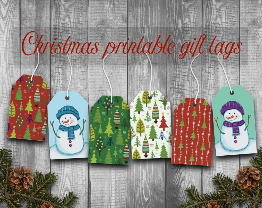 Printable Christmas Gift Tags, Snowman, Holiday, Winter, Christmas ...