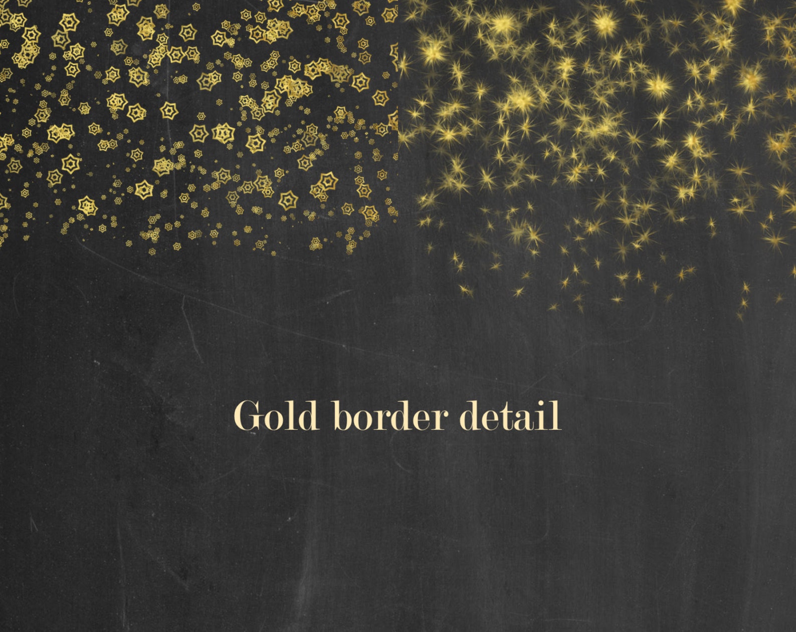 Gold Confetti Border, Digital Confetti, Digital Border, Glitter ...