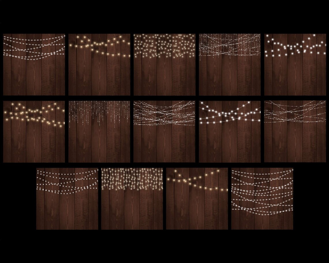 Fairy Lights Digital Paper Digital Paper Scrapbook Paper - Etsy