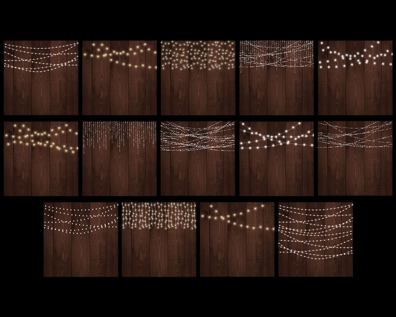 Fairy Lights Digital Paper Digital Paper Scrapbook Paper - Etsy