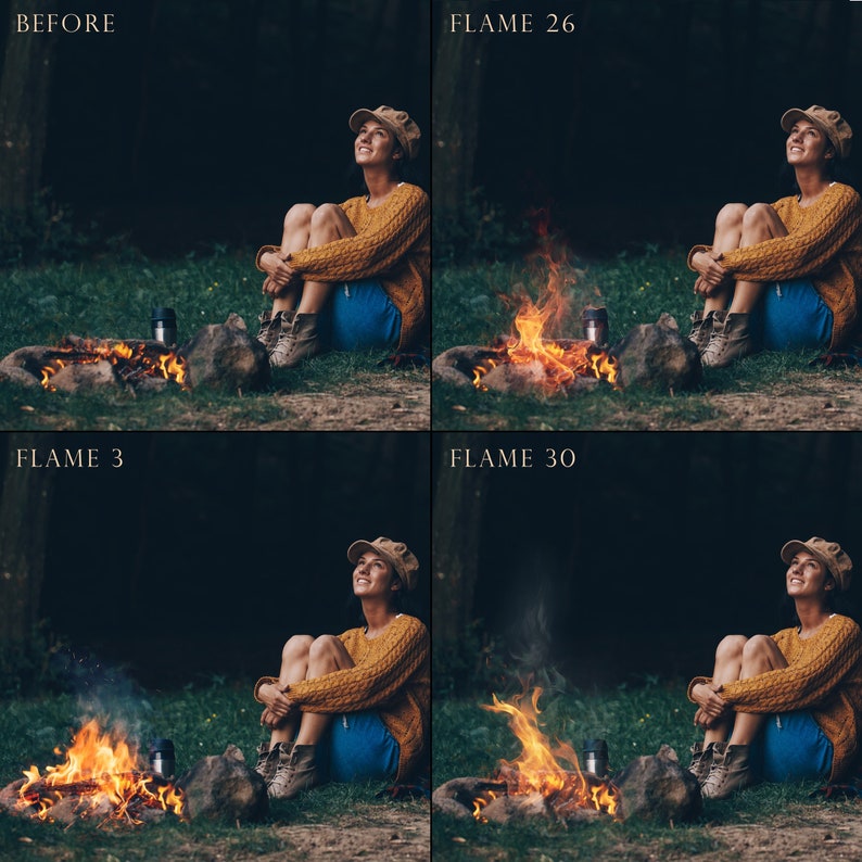 Flame Overlays, Fire Overlays, Campfire Overlays, Fireplace, Photoshop ...