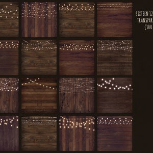Fairy Lights Digital Paper, Rustic Digital Paper, Scrapbook Paper, Wood ...
