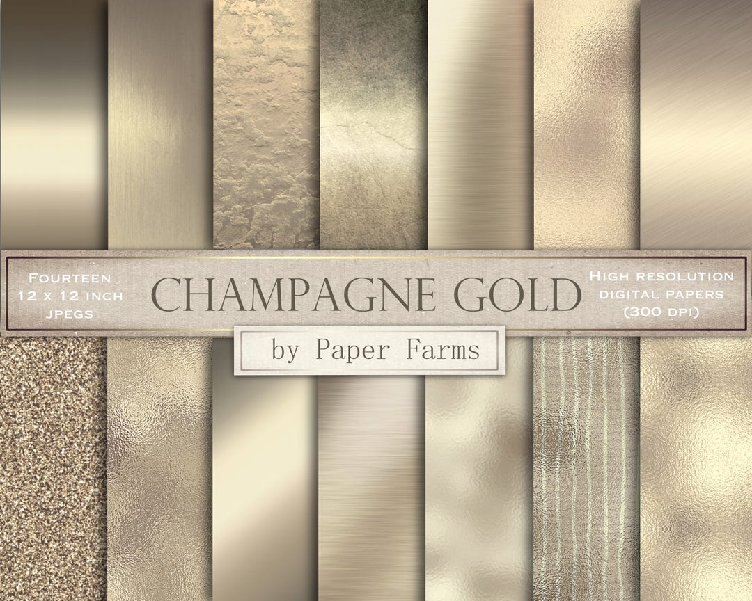 Champagne Gold, Champagne Gold Digital Paper, Champagne Gold Background ...