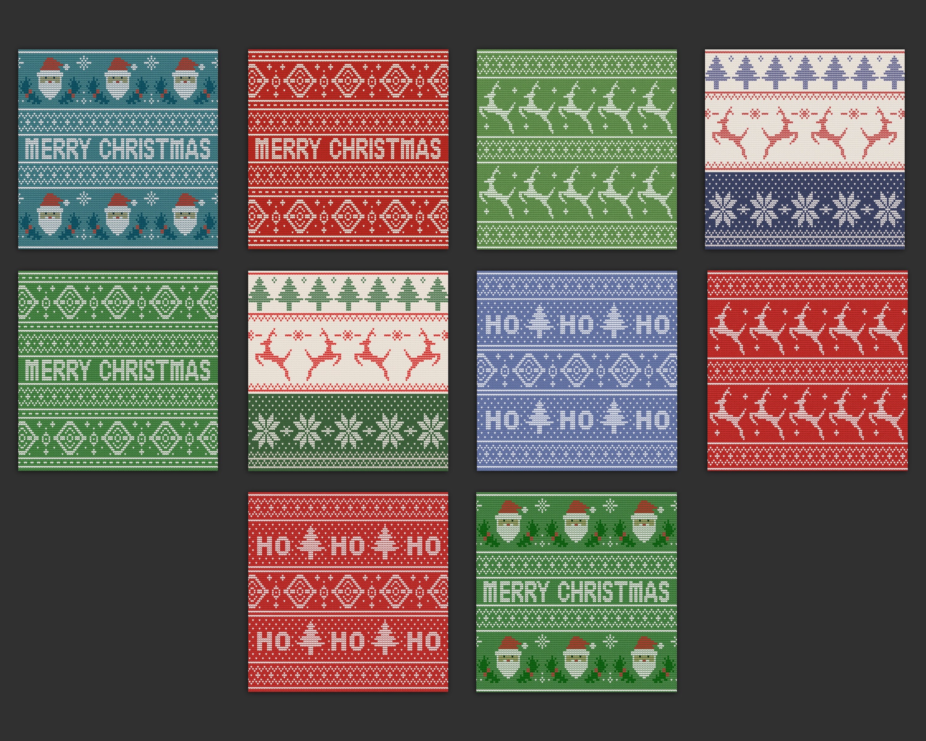 Christmas Sweater Digital Paper Ugly Sweater Digital Paper - Etsy