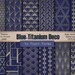 Art Deco Digital Paper, Art Deco Scrapbook Paper, Blue, Titanium ...