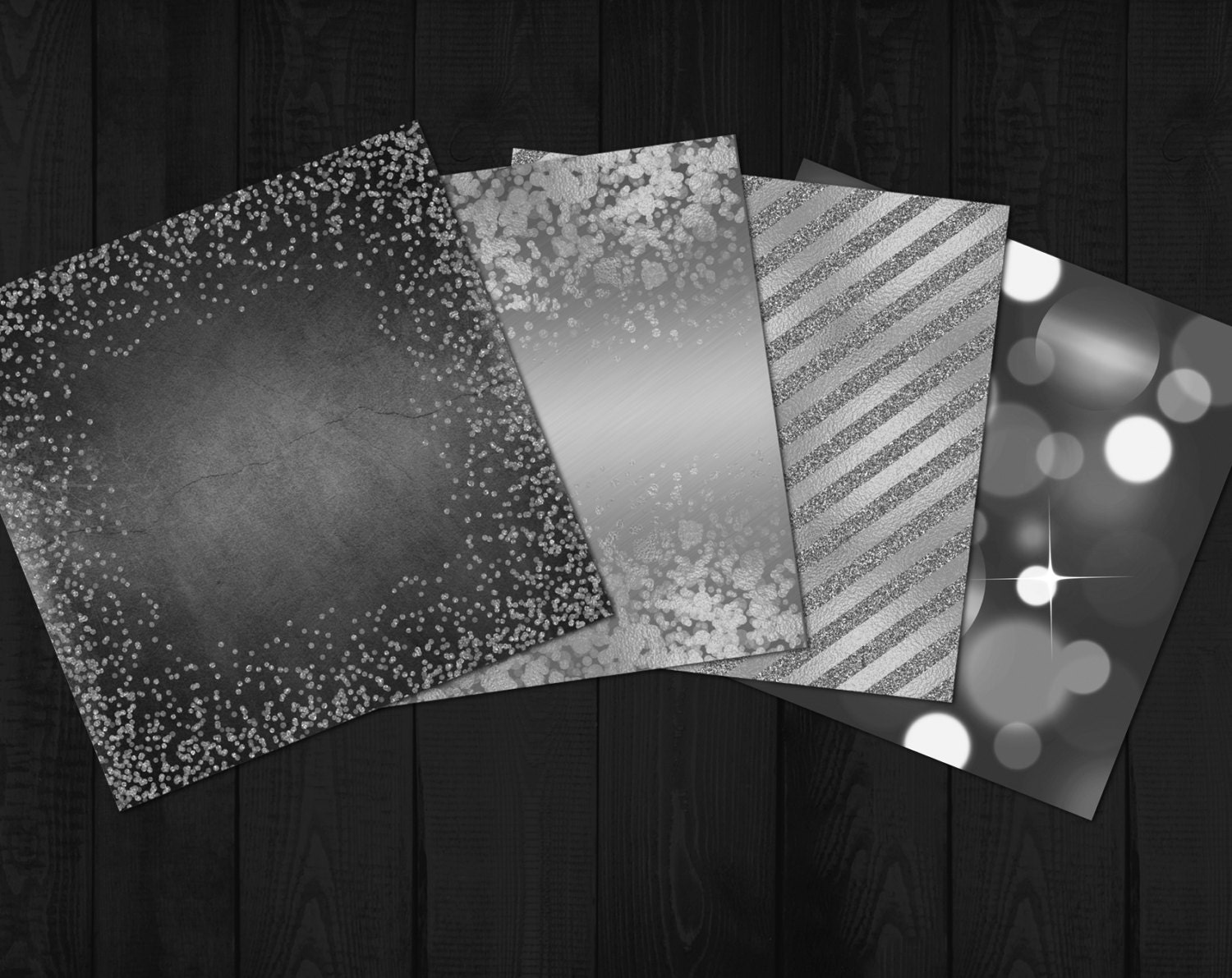 Silver Bokeh Digital Paper Silver Glitter Digital Paper - Etsy