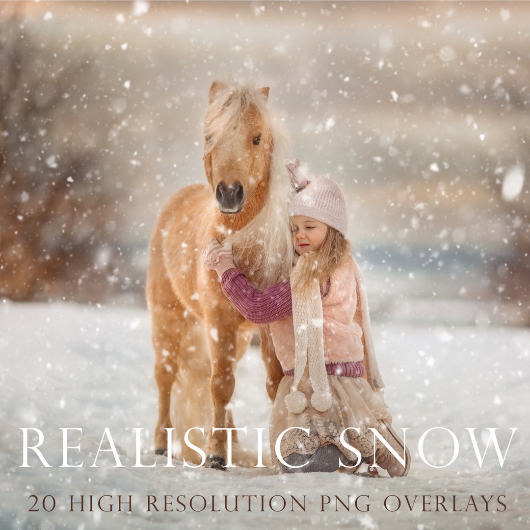 Realistic Snow Overlays, Realistic Falling Snow, Photoshop Overlays ...