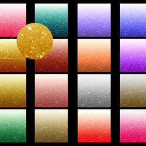 Ombre Glitter Digital Paper, Ombre Digital Paper, Rainbow Ombre, Gold ...
