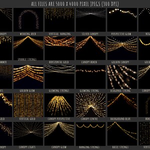 Hanging Light Bokeh, String Light Bokeh, Fairy Light Bokeh, Overlay ...