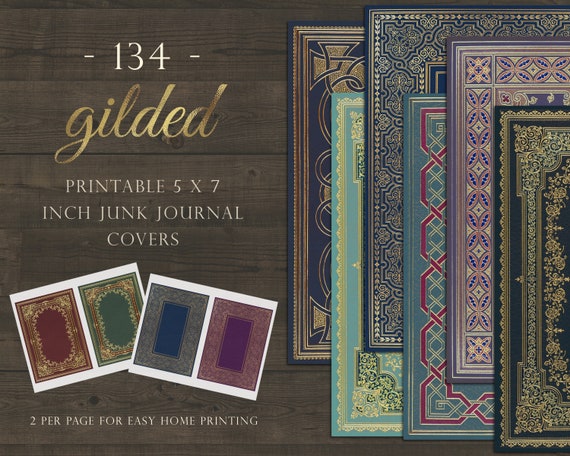 Vintage Book Cover Gilded Book Cover Printable Book Cover - Etsy