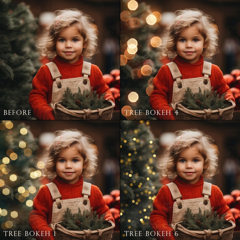 Christmas Tree Bokeh Overlays, Tree Bokeh Overlays, Christmas Bokeh ...