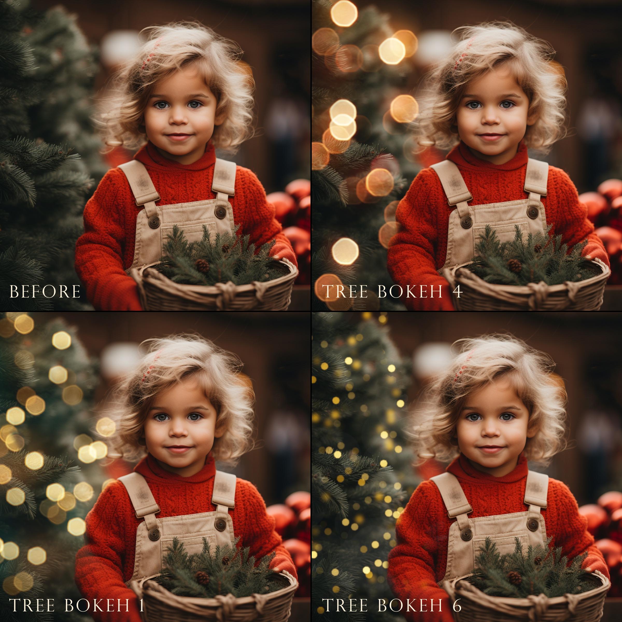 Christmas Tree Bokeh Overlays, Tree Bokeh Overlays, Christmas Bokeh ...