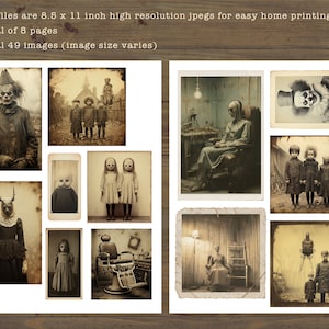 Creepy Ephemera, Creepy Vintage Image, Printable Ephemera, Horror ...
