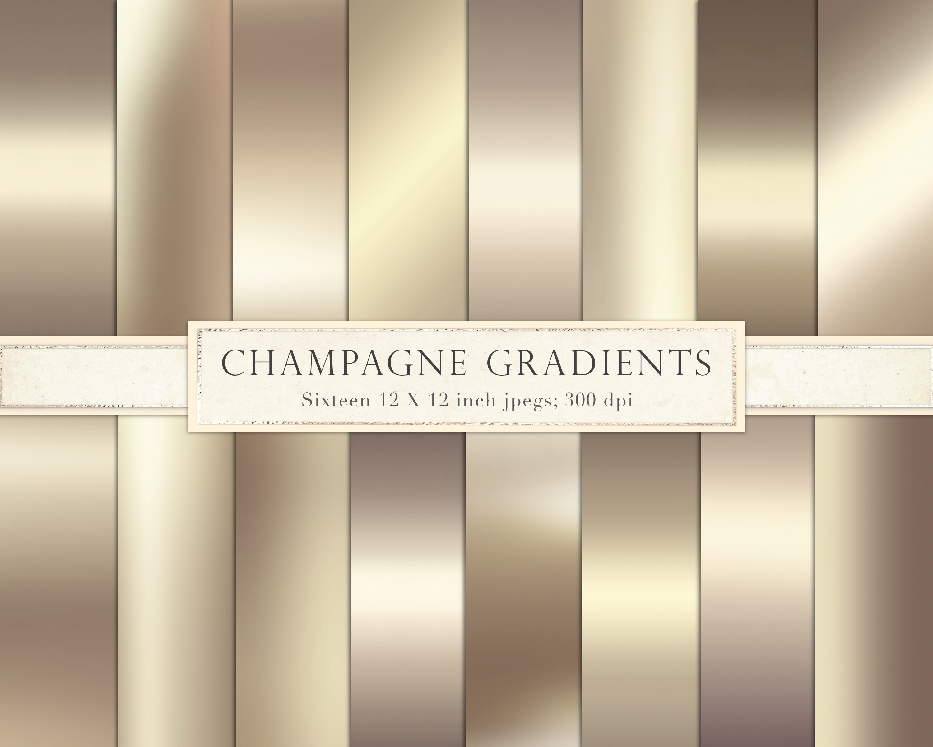 Champagne Gradients Metallic Gradients Ivory Gradients - Etsy