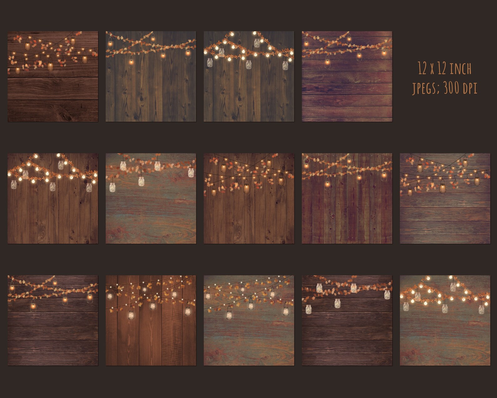 Rustic Fall Rustic Autumn Digital Paper Scrapbook Paper | Etsy