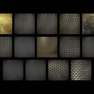 Gold Patterns, Digital Paper, Scrapbook Paper, Distressed, Gold, Gray ...