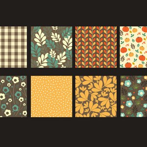 Fall Digital Paper, Fall Scrapbook Paper, Thanksgiving, Autumn, Digital ...