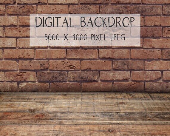 Rustic Printable Backdrop Background Red Brick Brick Wall | Etsy