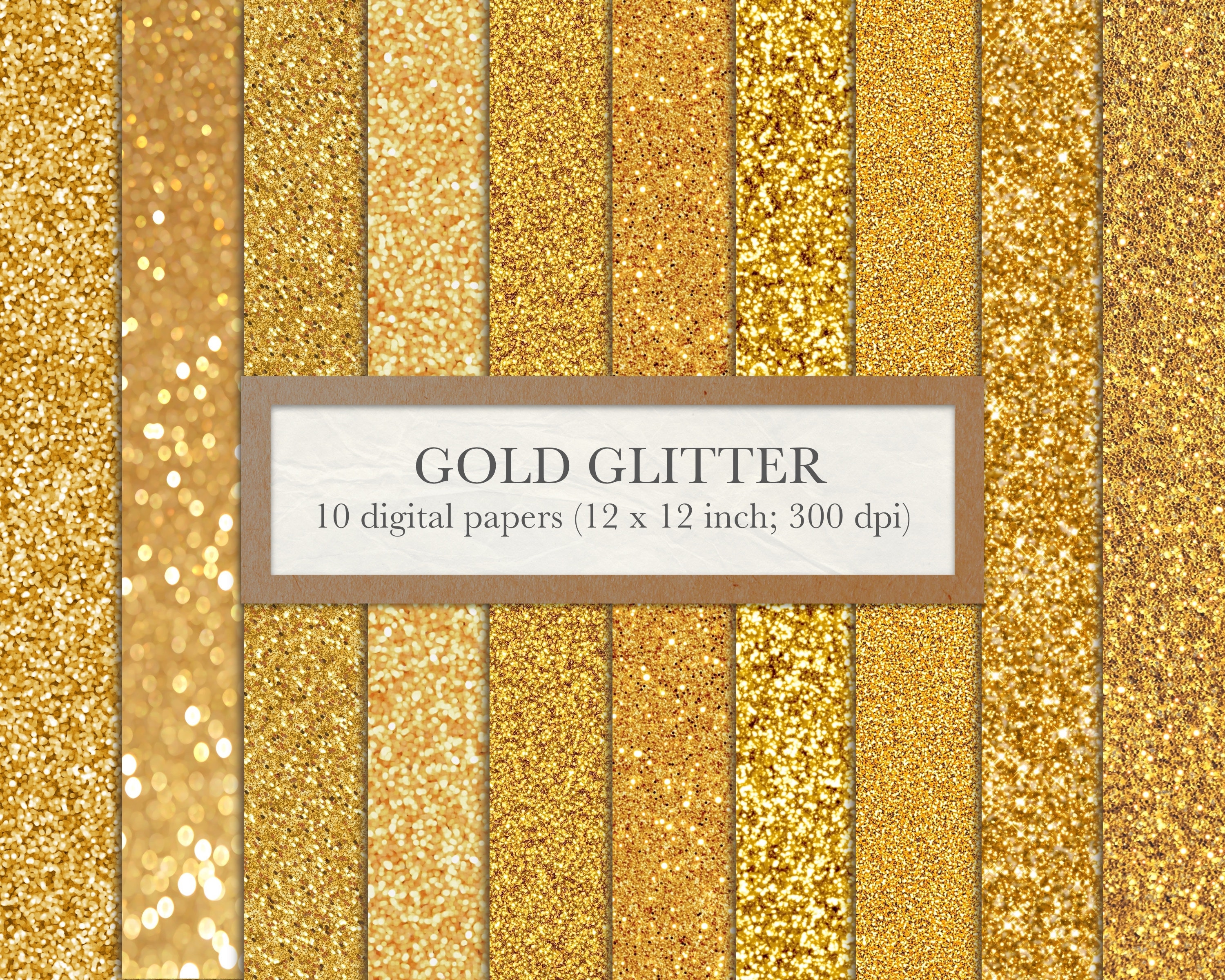 Gold Glitter Digital Paper Gold Glitter Scrapbook Paper Gold - Etsy