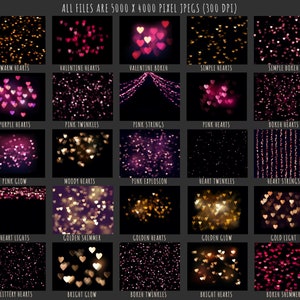 Heart Bokeh Overlays, Valentine Overlays. Photoshop Overlays, Bokeh, Overlay, Love Heart, Pink ...