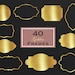 Gold Frames, Clipart, Labels, Tags, Decorative, Gold, Digital Frames ...
