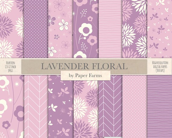 Lavender Digital Paper Lavender Scrapbook Paper Lavender - Etsy