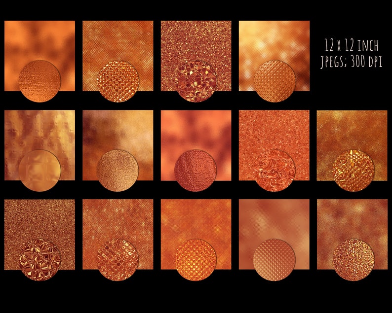 Copper Foil, Copper Textures, Metallic, Glass, Glassy, Copper, Orange ...