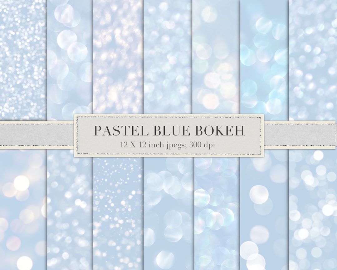 Pastel Blue Bokeh Backgrounds, Blue Bokeh, Digital Paper, Scrapbook ...