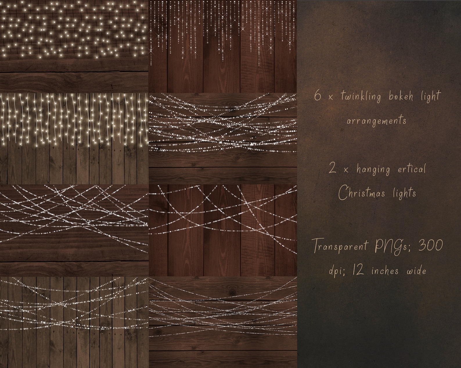 Fairy Lights Fairy Lights Overlay Christmas Lights Overlay - Etsy