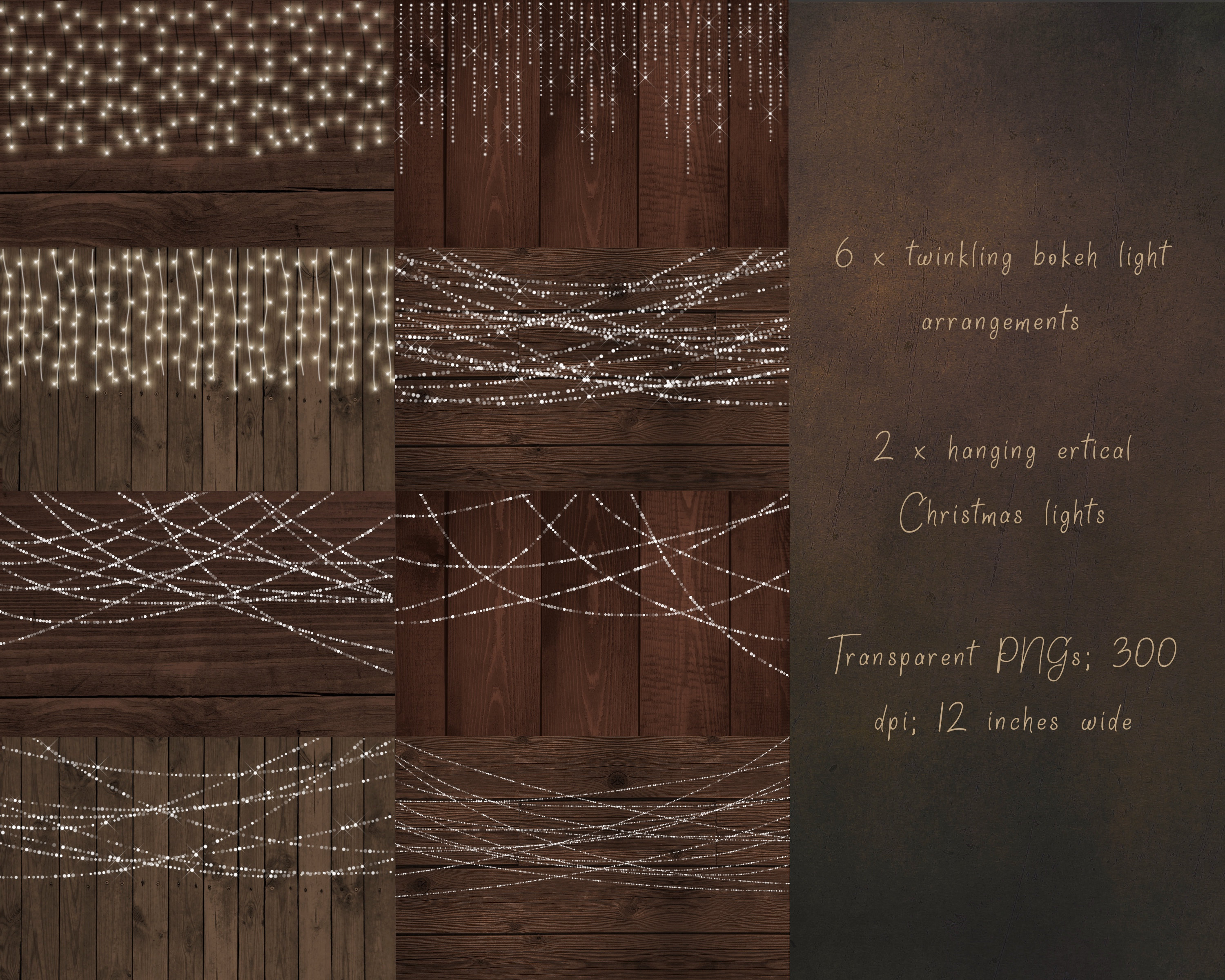 Fairy Lights Fairy Lights Overlay Christmas Lights Overlay - Etsy