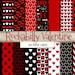 Red Gold, Gold Red, Christmas Digital Paper, Christmas Scrapbook Paper ...