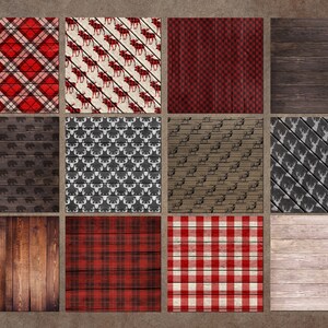 Rustic Lumberjack, Digital Paper, Scrapbook Paper, Background ...