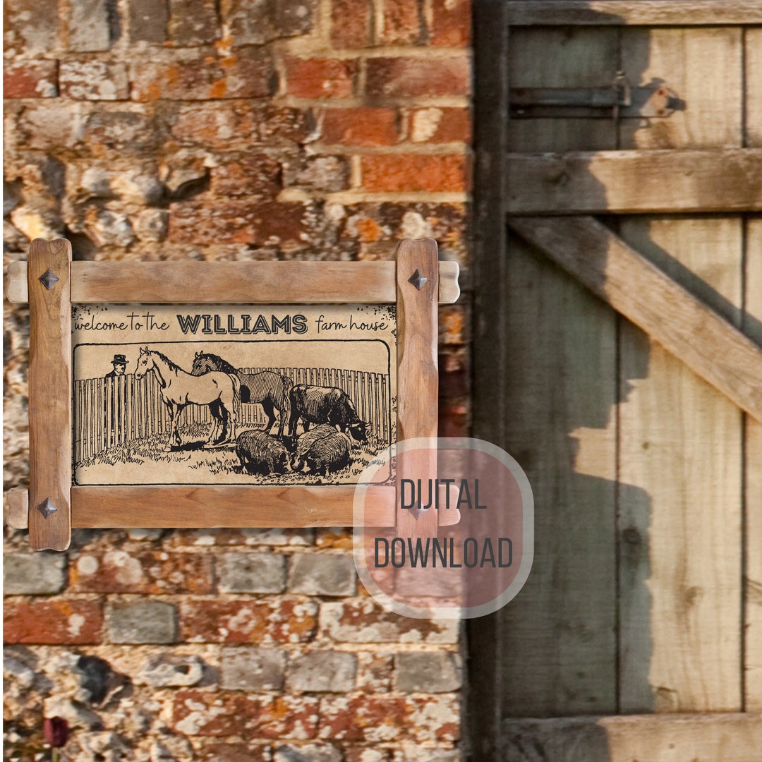 Farmhouse Sign, Farmhouse Signs, Vintage Style Farmhouse Sign ...