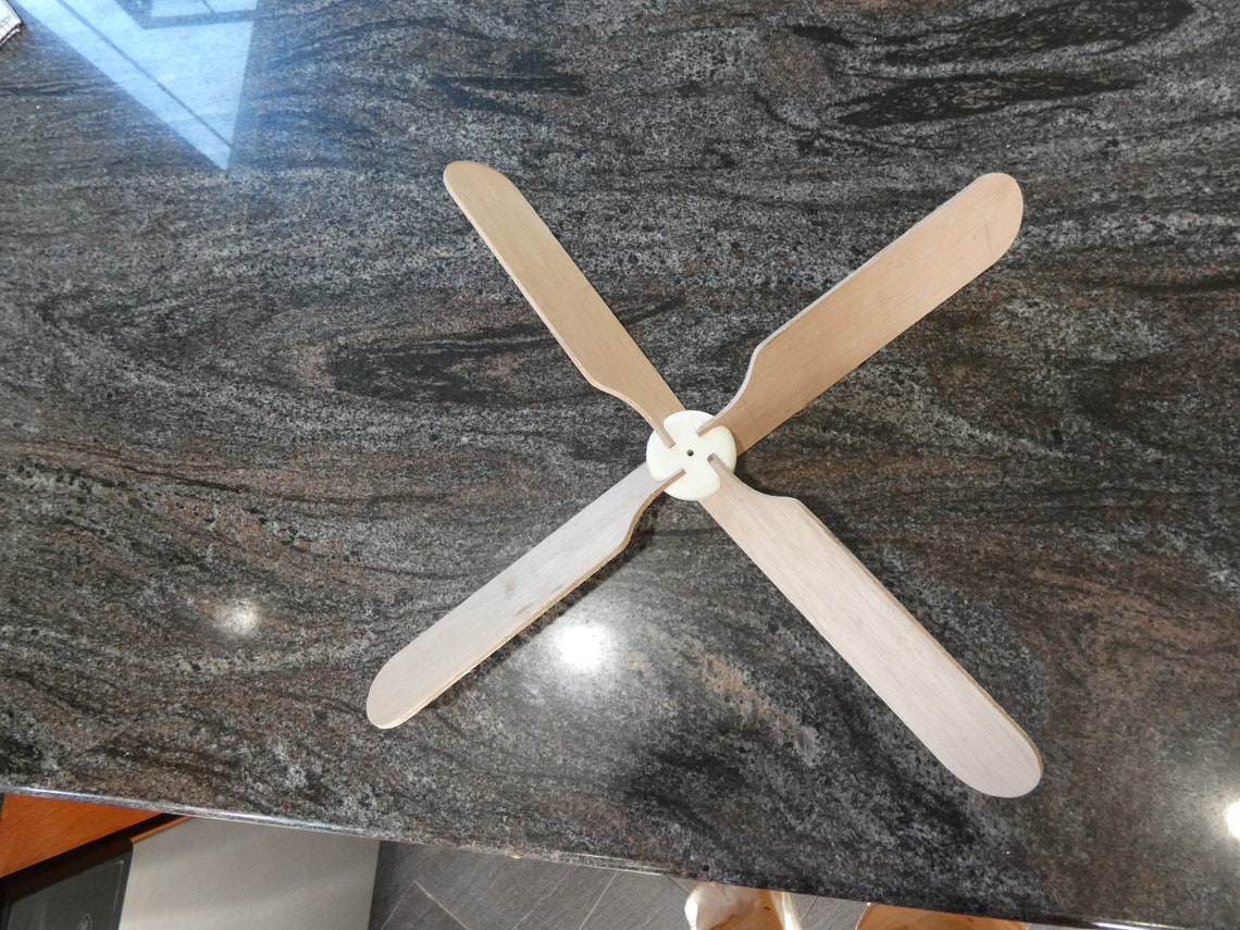 Large Whirligig Propeller Kit With 1/8" Plywood Straight Blades, 11" L ...
