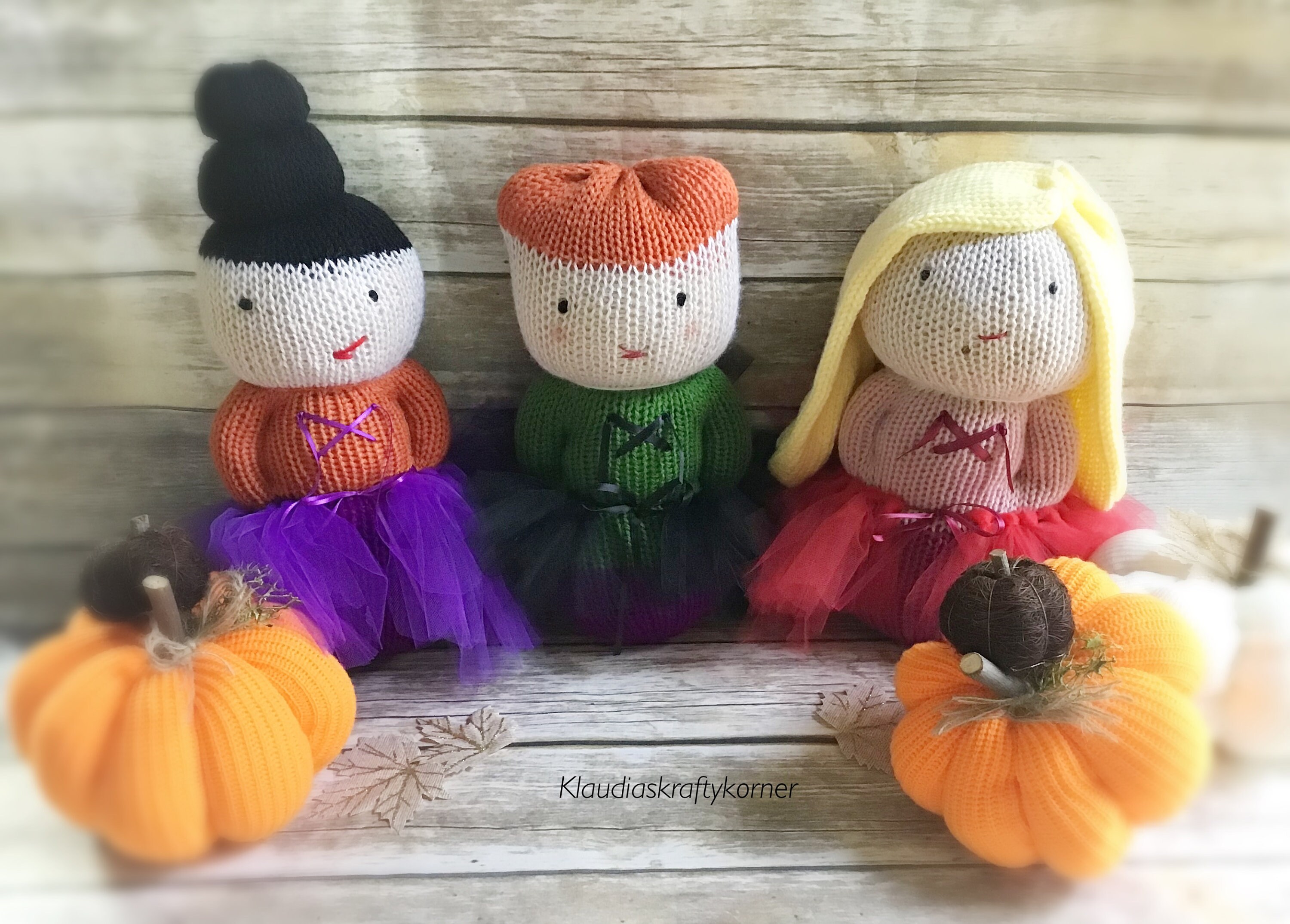 Knitting Machine Witch Sisters Picture Tutorial PDF Witch How - Etsy