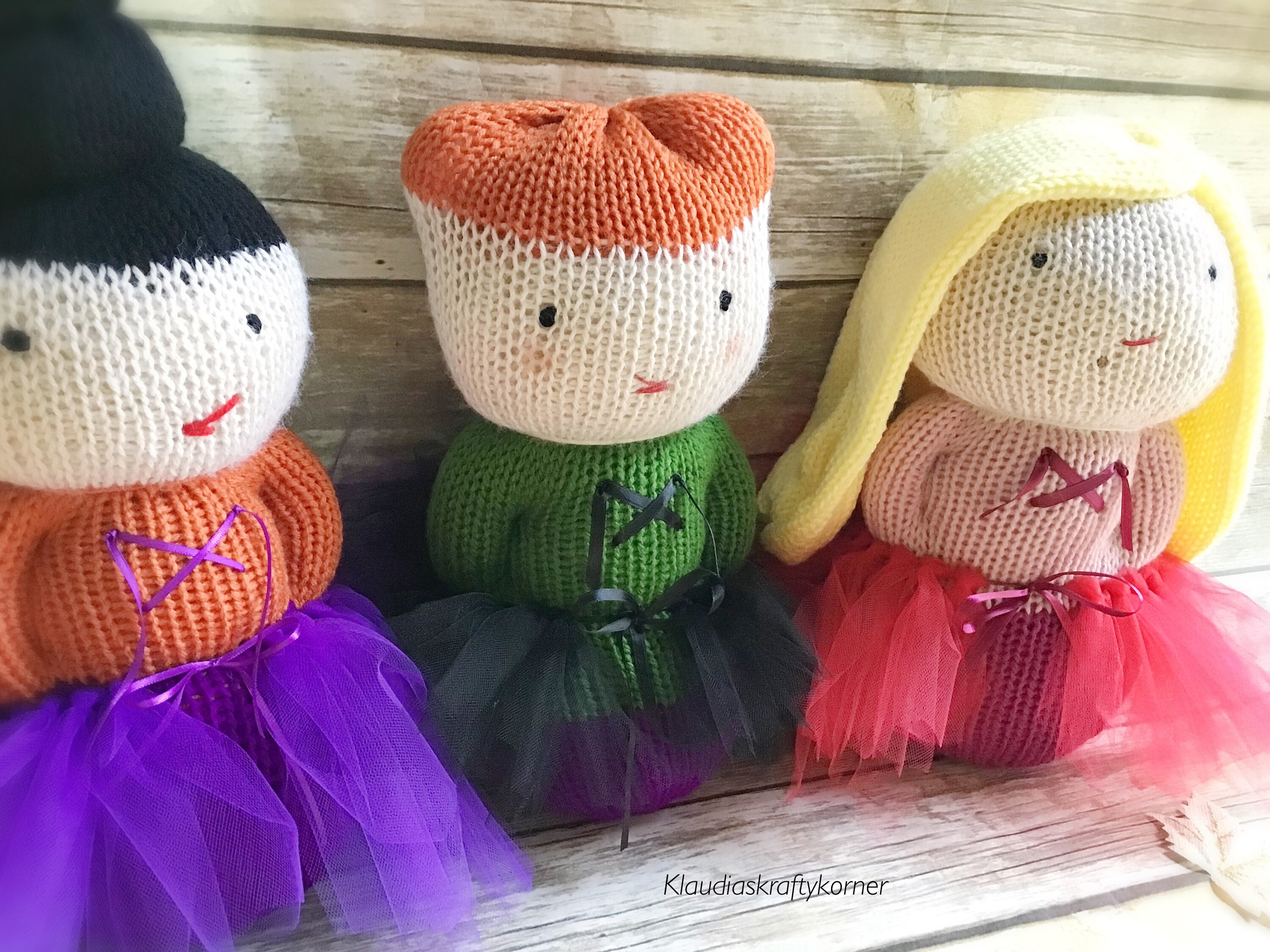Knitting Machine Witch Sisters Picture Tutorial PDF Witch How - Etsy