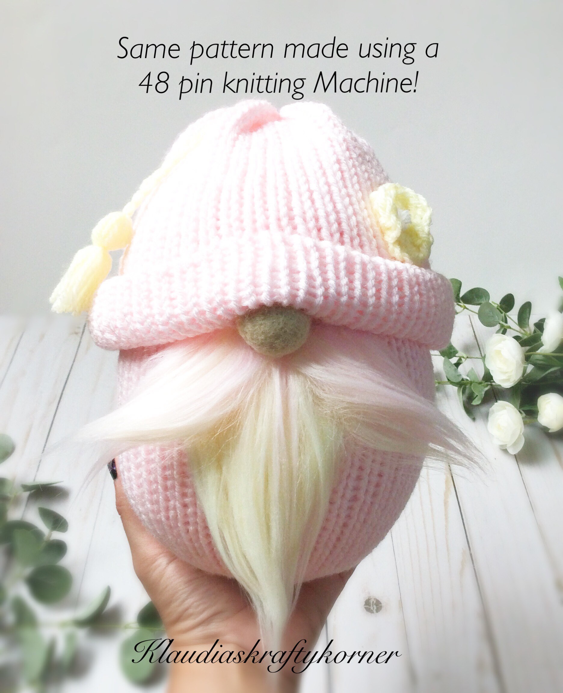 Knitting Machine Gnome Picture Tutorial PDF Gnome How to | Etsy UK