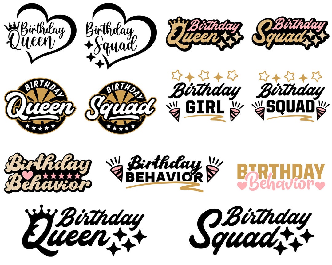 Birthday SVG, Birthday Queen SVG, Birthday Girl SVG, Birthday Squad Svg ...