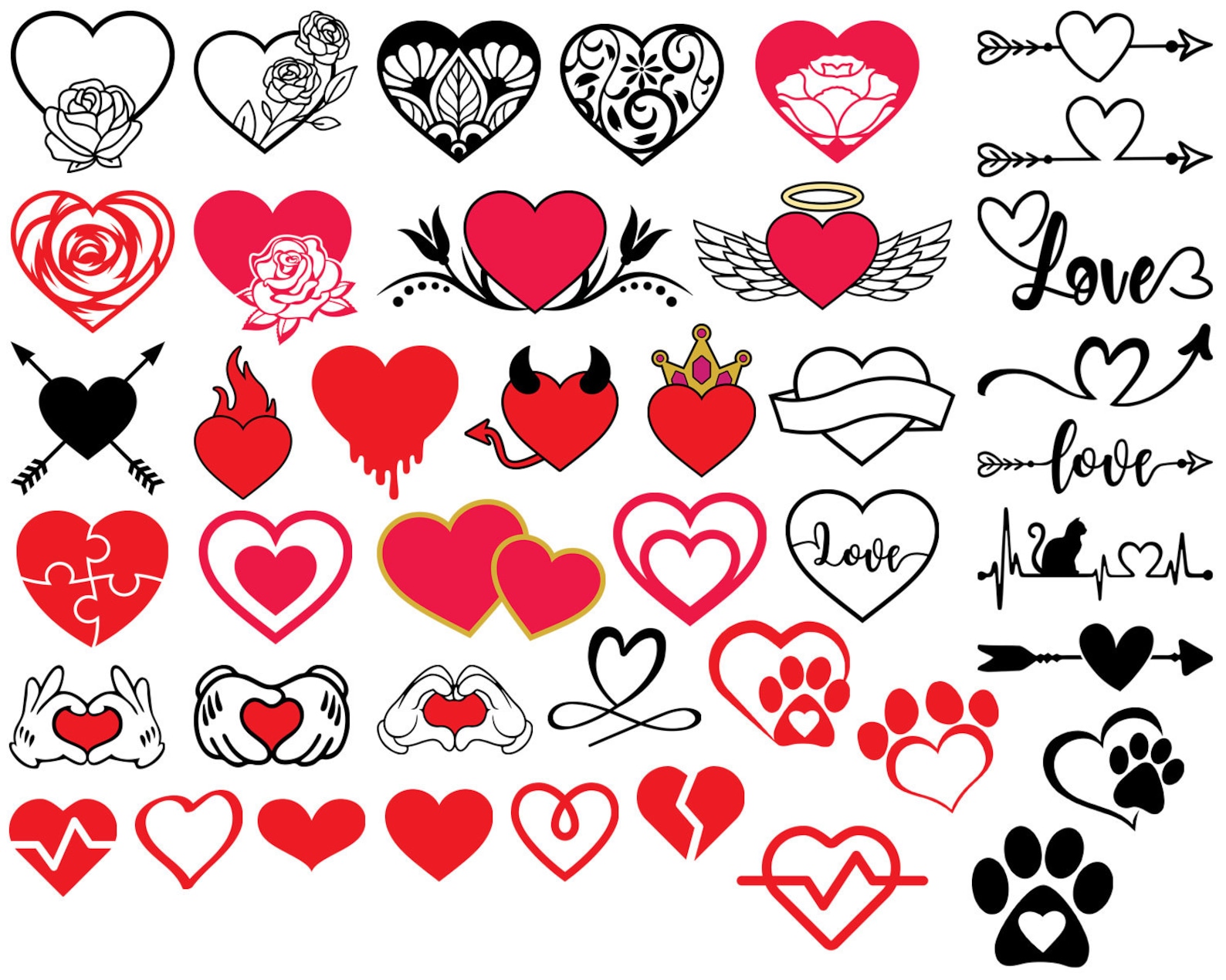 Cuore SVG Amore SVG Cuori SVG San Valentino Svg Simbolo - Etsy Italia