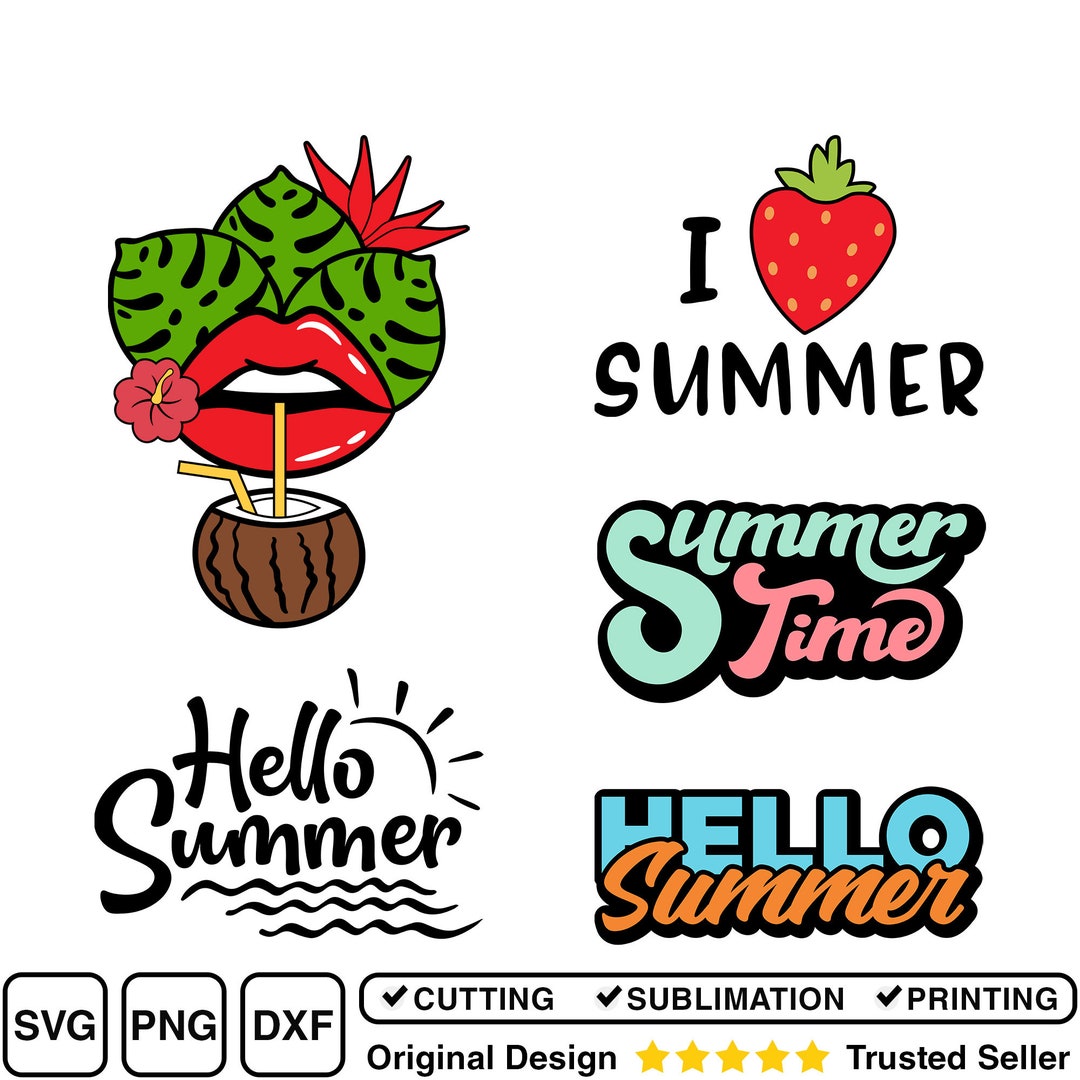 Summer SVG, Vacation SVG, Beach SVG, Hello Summer Svg, I Love Summer ...