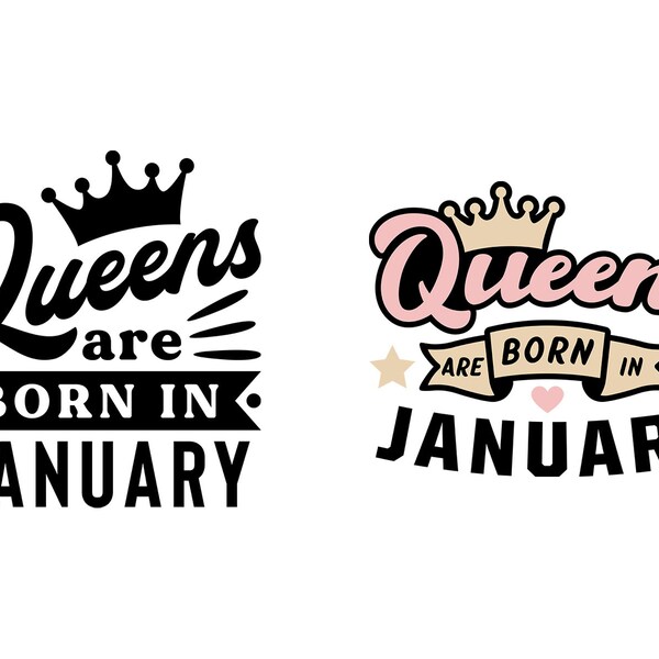 January Birthday Svg - Etsy
