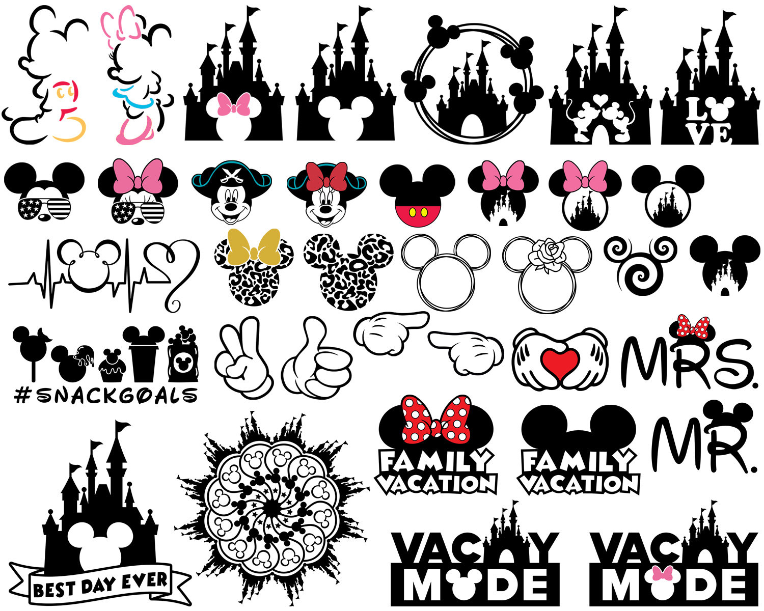 Embellishments Craft Supplies & Tools Clip Art & Image Files Minnie svg ...