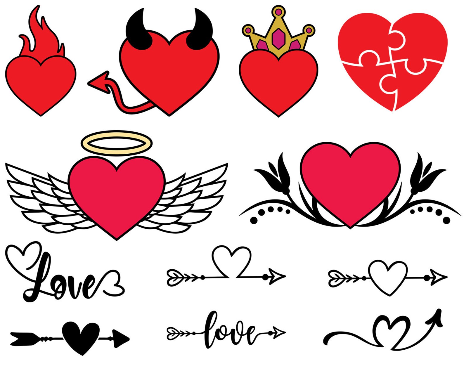 Heart SVG Love SVG Hearts SVG Valentine Day Svg Heart - Etsy