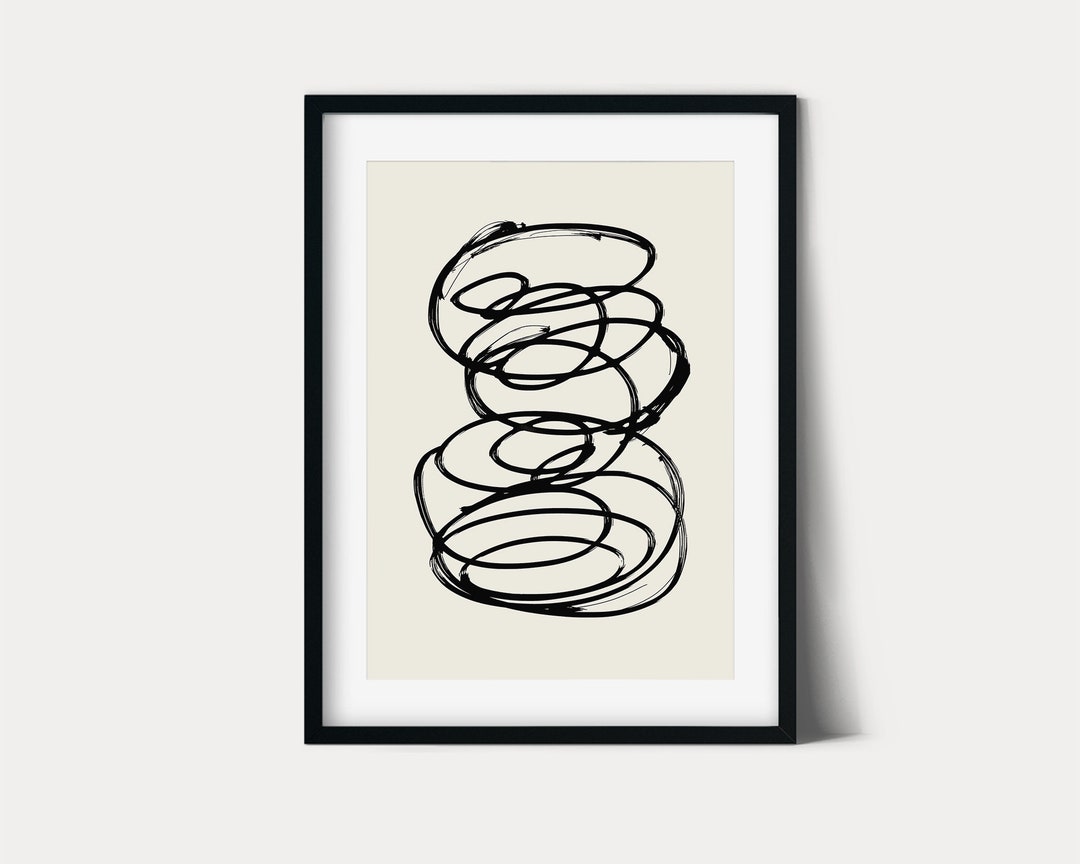Neutral Tone Line Art, Downloadable Print, Modern Art, Abstract Art ...