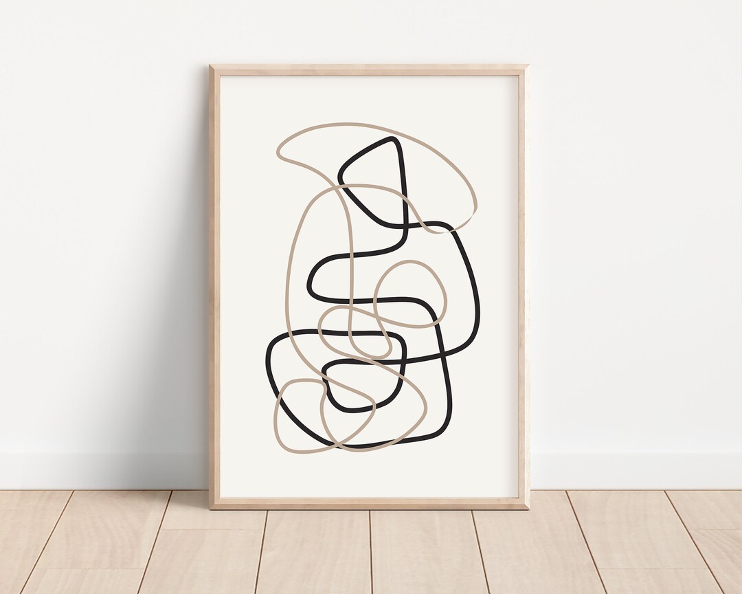 Organic Line Art, Downloadable Print, Abstract Shapes, Minimalist ...