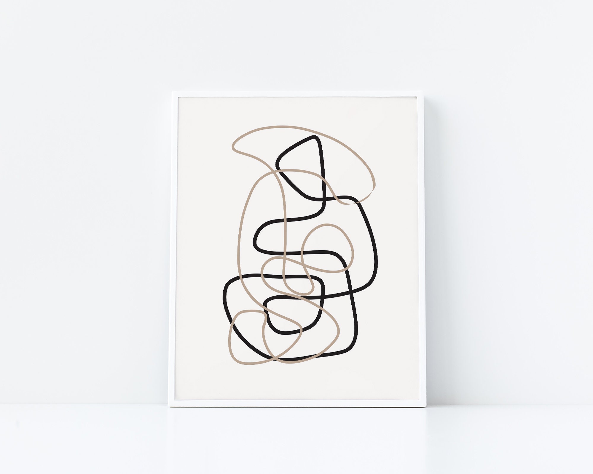 Organic Line Art, Downloadable Print, Abstract Shapes, Minimalist ...