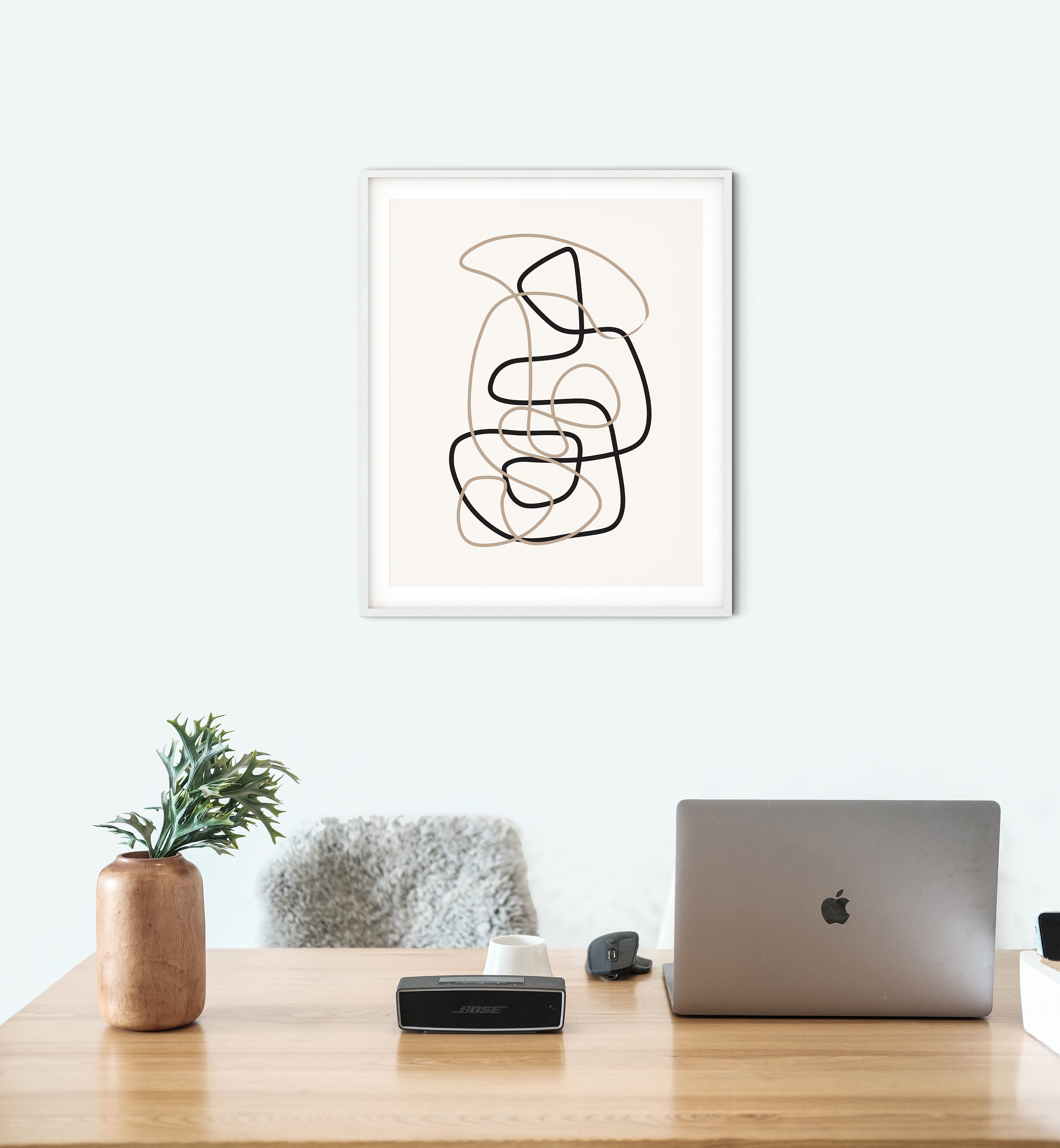 Organic Line Art, Downloadable Print, Abstract Shapes, Minimalist ...